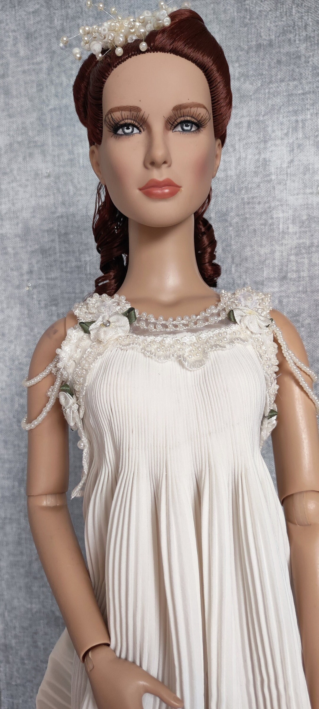 Doll Tonner American Models Magnificent White Pleated Dress Outfit Only ...