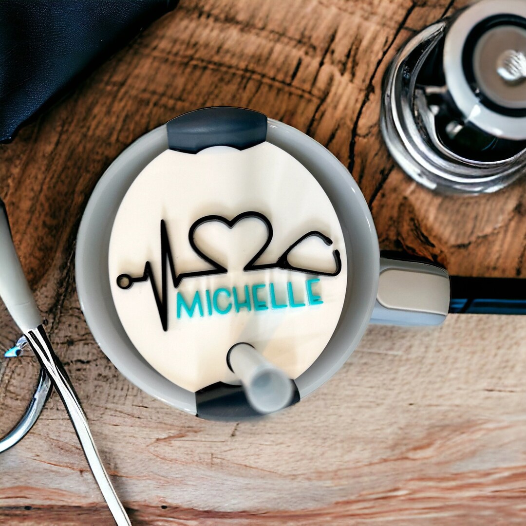 Personalized Tumbler Name Plate, Nurse H20 Tumbler Tag - Etsy