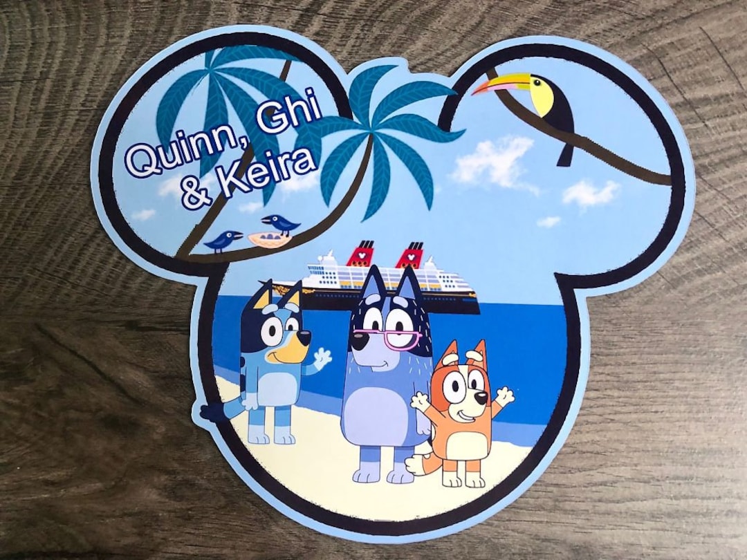 NEW Size Disney Cruise Door Magnet - Bluey Magnet - Bingo Magnet - Nana ...