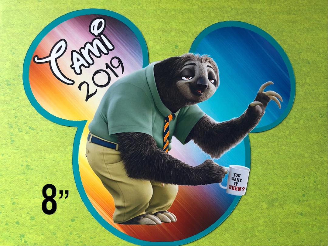 Disney Cruise Door Magnet - Zootopia Magnet - Flash Magnet - Sloth ...