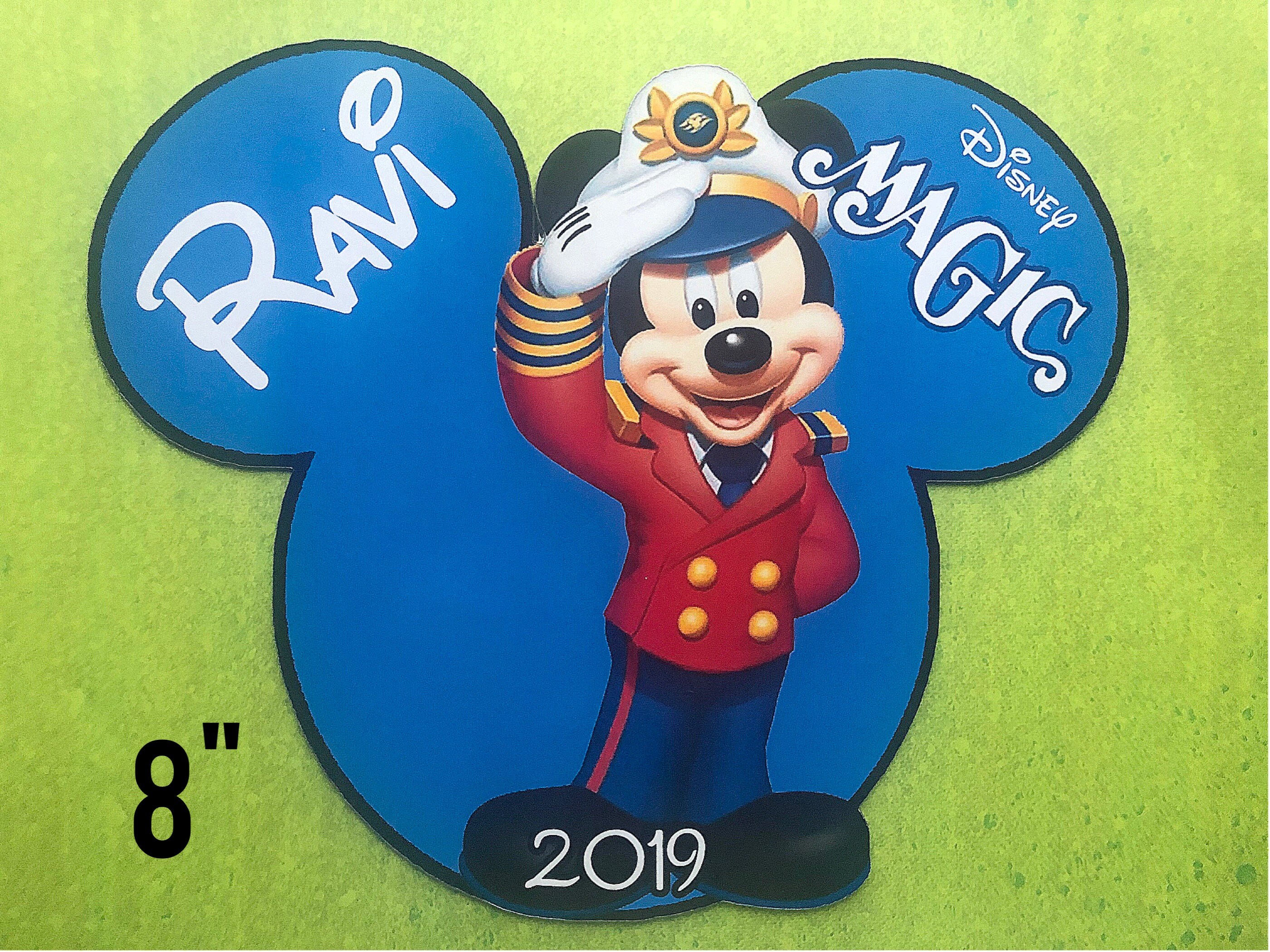 NEW Size Disney Cruise Door Magnet Captain Mickey Magnet | Etsy