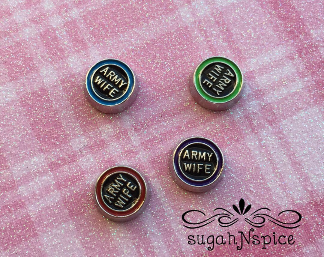 Army Wife Floating Charm - Army Wife Memory Charm - Army Wife Floating ...