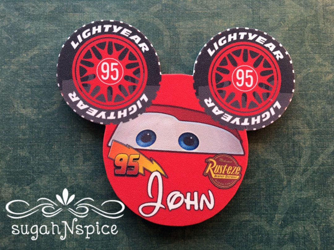 NEW Size Disney Cruise Door Magnet - Lightning Mcqueen Magnet - Cars ...