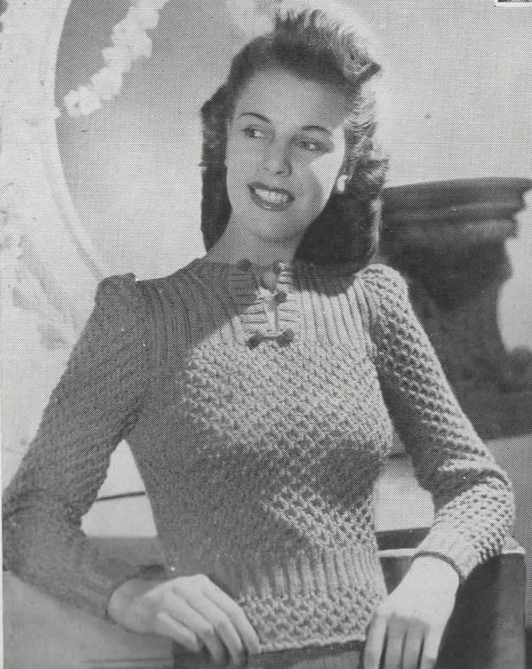 1940's Stitchcraft Knitting Pattern for a Honey-comb Jumper Wartime ...