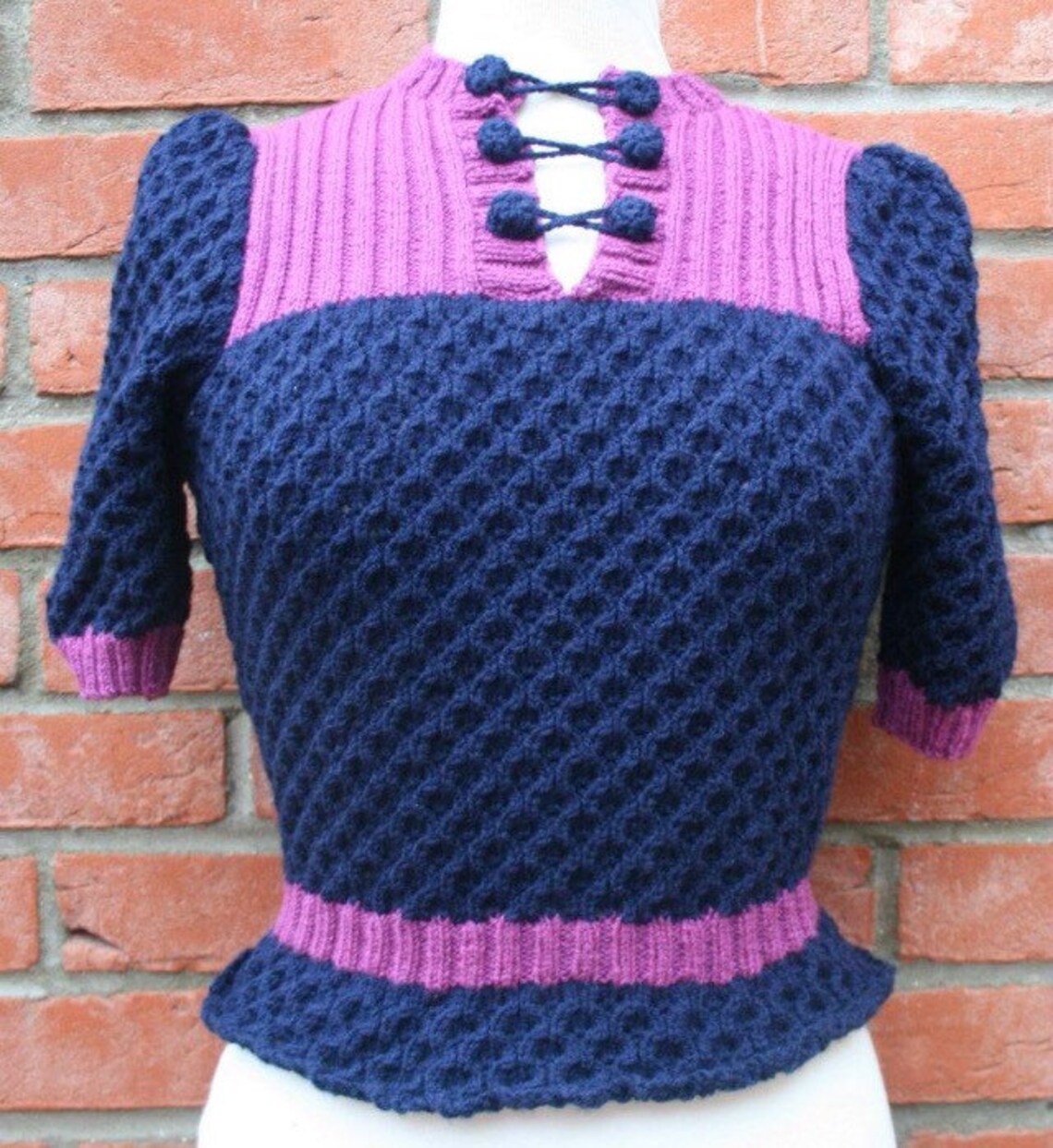 1940's Stitchcraft Knitting Pattern for a Honey-comb Jumper Wartime ...