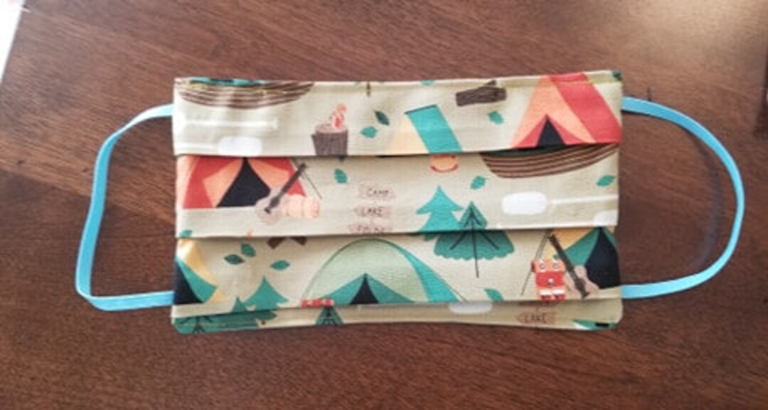 Camping/ Outdoor Theme Fabric Mask 100% Cotton Face Mask , Reusable ...
