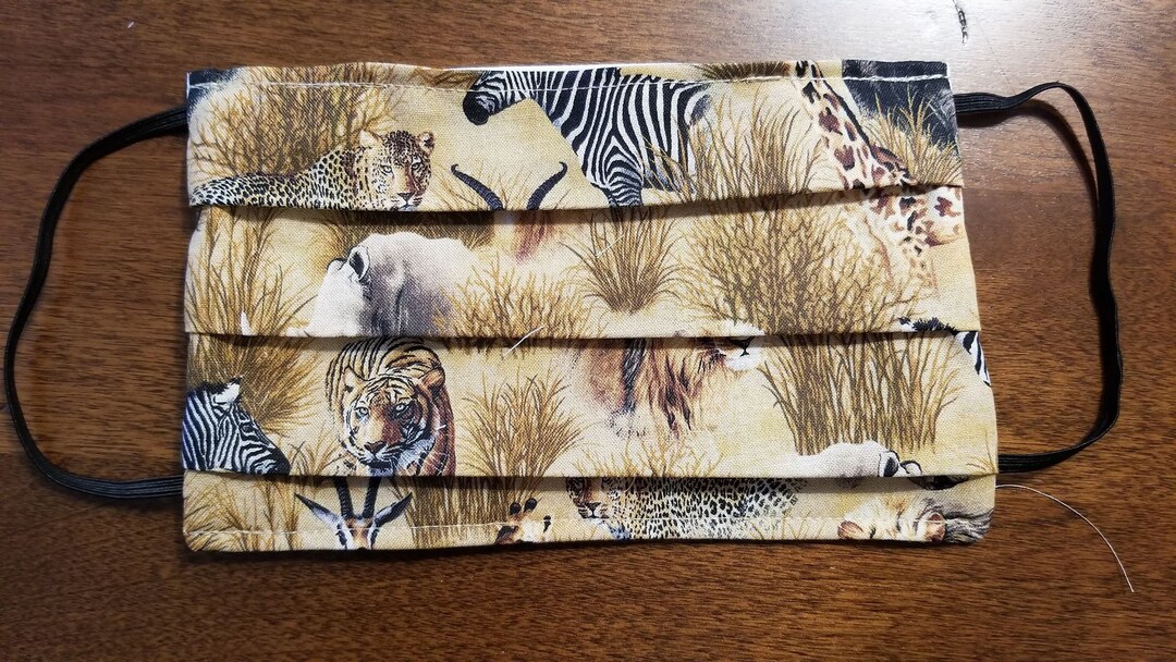 Africa Theme Fabric Mask 100% Cotton Face Mask , Reusable Facemask ...