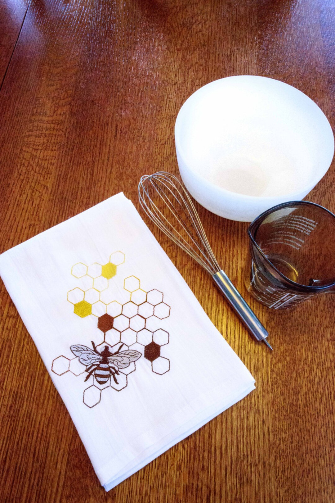 Honeycomb Bee Embroidered Flour Sack Hand/dish Towel - Etsy