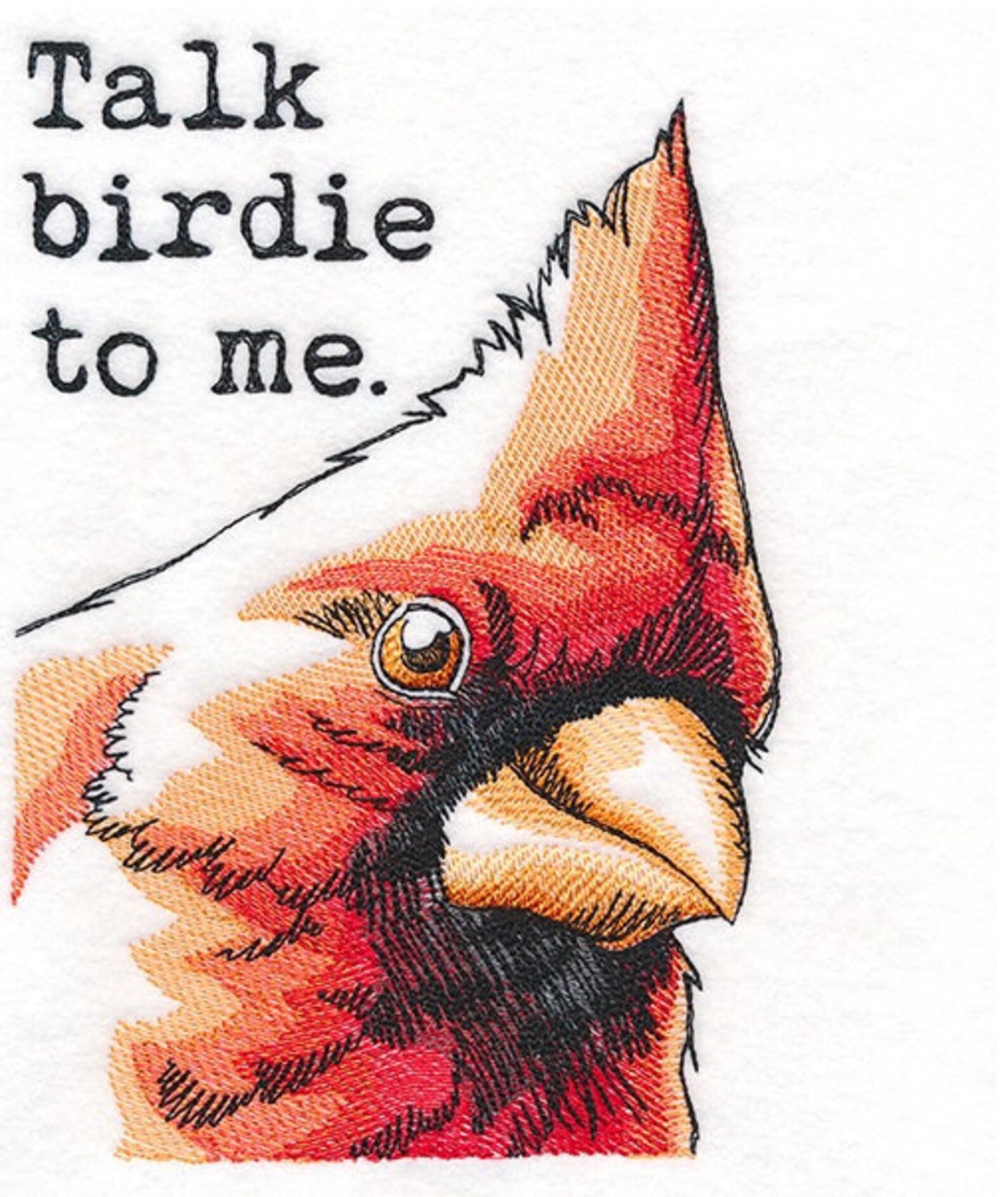Funny Cardinal Bird Embroidered Floursack Teatowel / Dish - Etsy