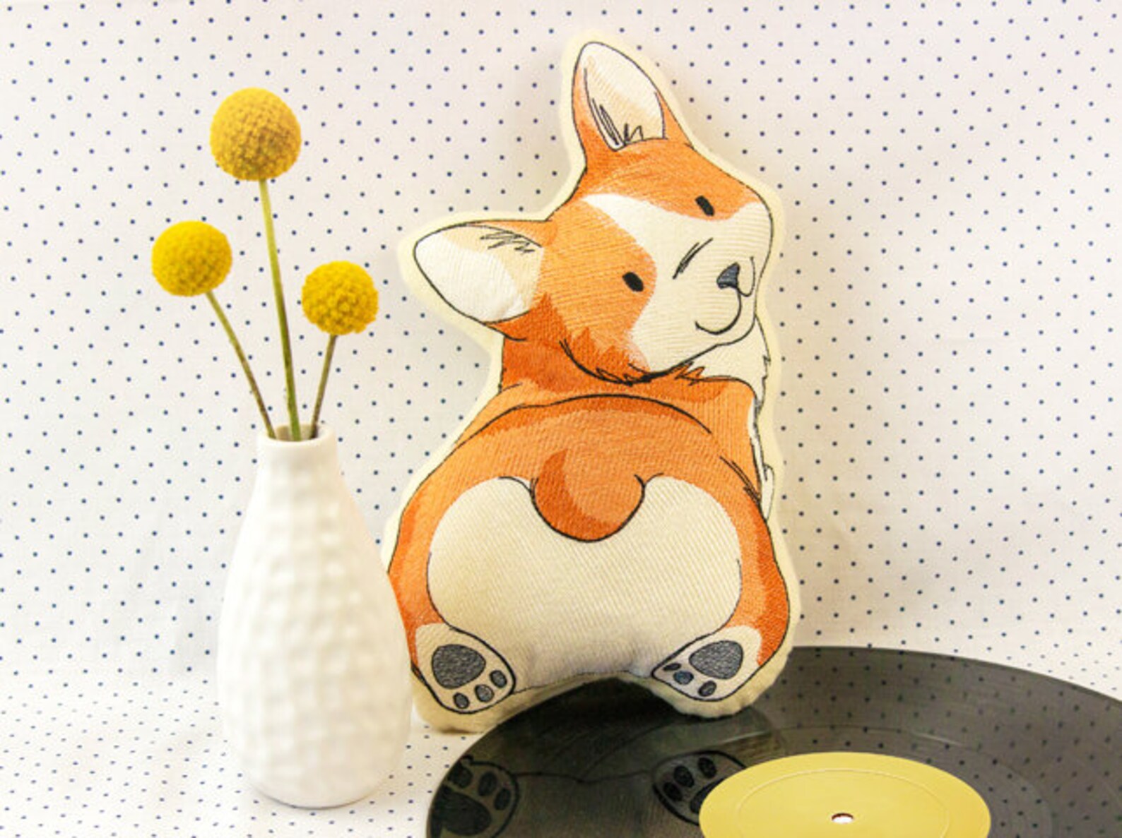 Embroidered Corgi pillow Corgi PlushAnimal pillow Corgi | Etsy