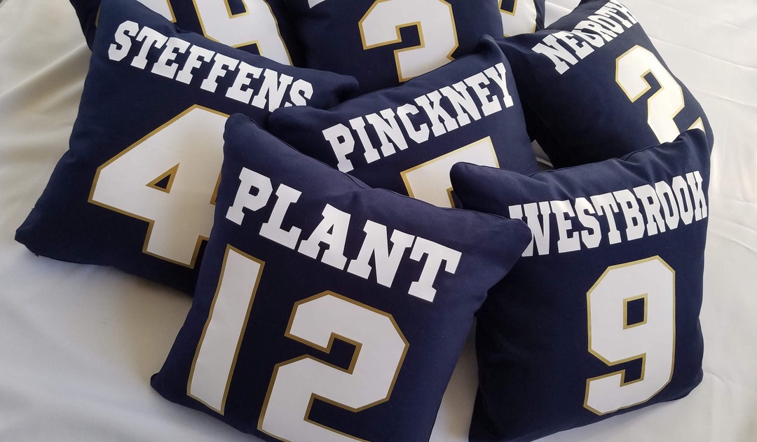 Custom Team Gift Senior Jersey Number Night Basketball Soccer Pillow ...
