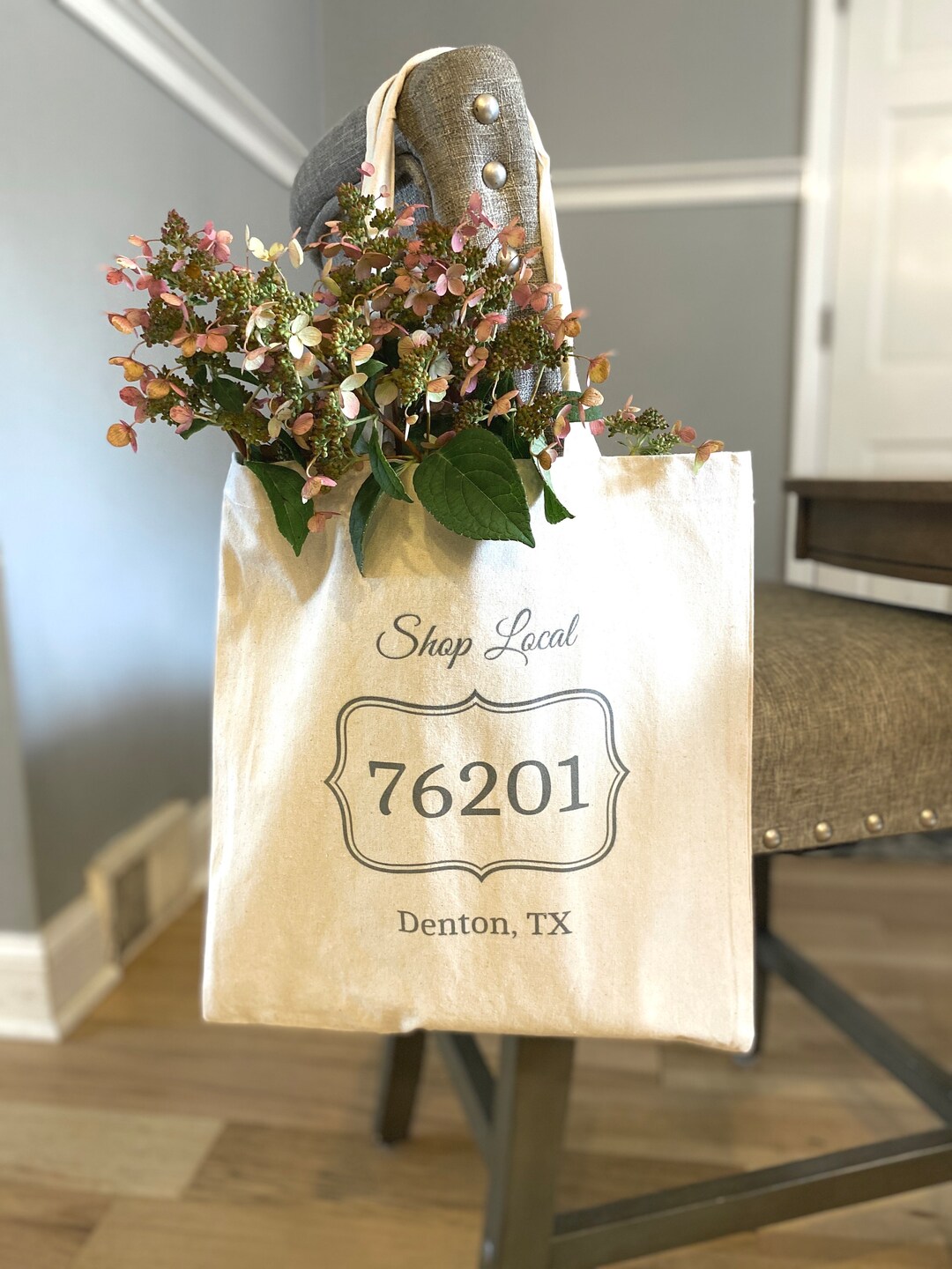 Custom Canvas Tote Bag: Personalized Local Shop Design - Etsy