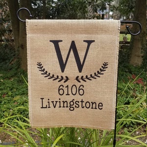 Address Display Ideas Burlap Garden Flag Banner Farmhouse Style Outdoor ...