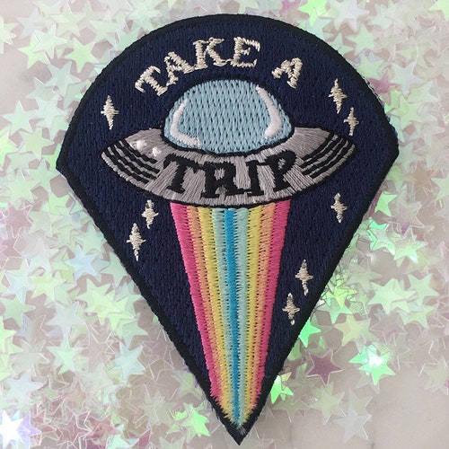 Take a Trip UFO Patch Iron on Embroidered Patches Space - Etsy