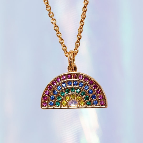 Rainbow Necklace - Etsy
