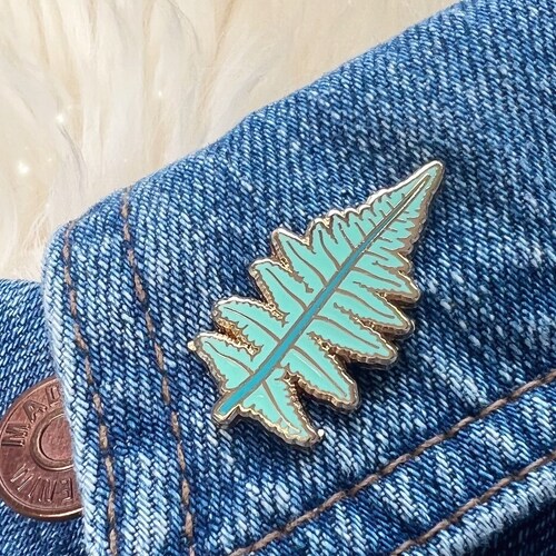 Fern Plant Pin Botanical Cottagecore Hard Enamel Pin Green - Etsy