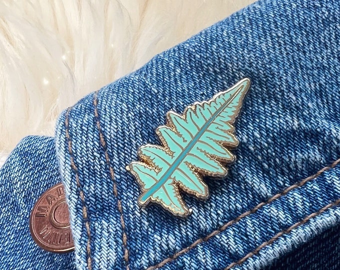 Fern Plant Pin Botanical Cottagecore Hard Enamel Pin Green - Etsy