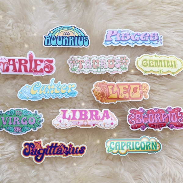 Zodiac Stickers - Etsy