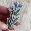 Botanical Letter Enamel Pin Personalize With Your Initial or Monogram ...