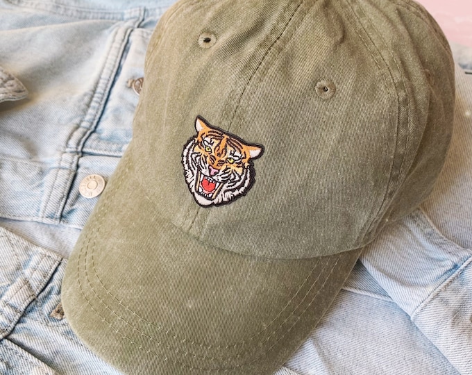 Tiger Embroidered Hat, Baseball Cap, Dad Hat, Mom Cap, Wildlife, Nature ...