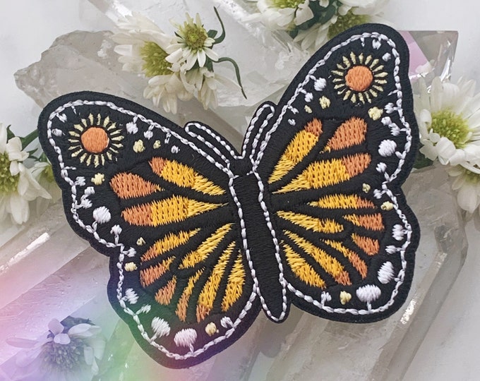 Butterfly Patch Iron on Embroidered Patches Cute - Etsy