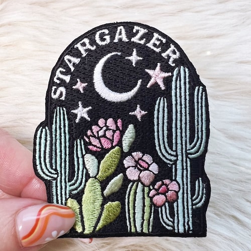 Stargazer Desert & Cactus Patch Iron on Patch Saguaro | Etsy