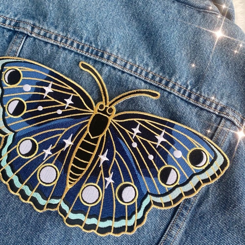 Moon Phases Large Back Patch Iron on Embroidered Patches for - Etsy