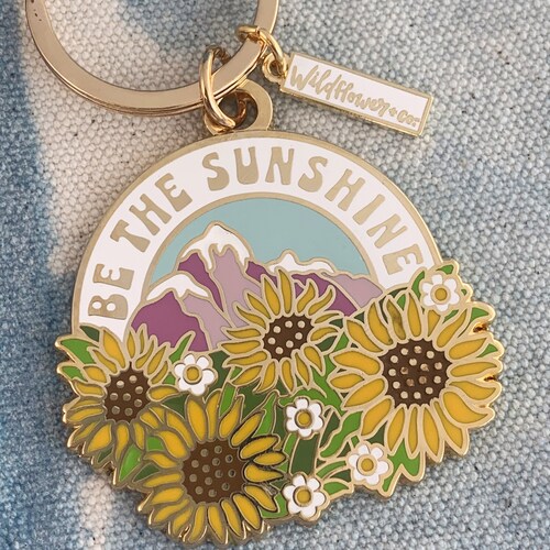Be the Sunshine Keychain Enamel Keychain Bag Charm - Etsy