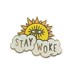SALE Stay Woke Enamel Pin Hard Enamel Flair Lapel Pin | Etsy