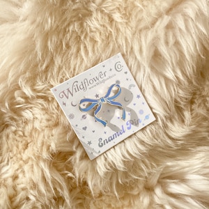 Bow Enamel Pin - Pink Red Blue Lilac White Ballet Pink - Coquette ...