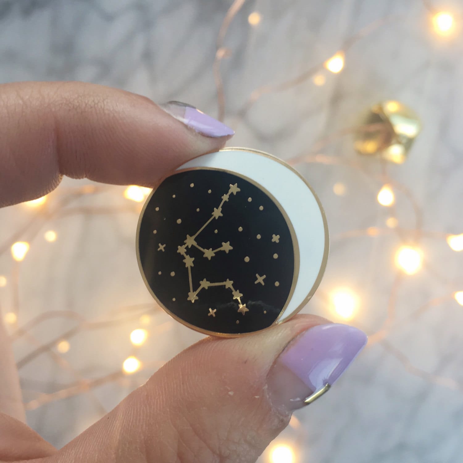 Libra Zodiac Enamel Pin Constellation Star Sign Moon Star | Etsy