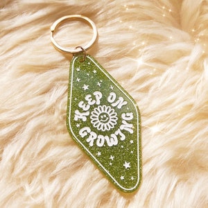 Positive Affirmation Glitter Motel Keychain - Motivational - Do What ...
