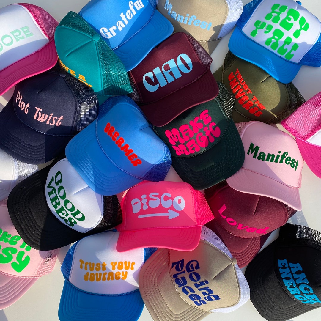 Custom Trucker Hat for Women - Design Your Own - Your Choice of Graphic ...