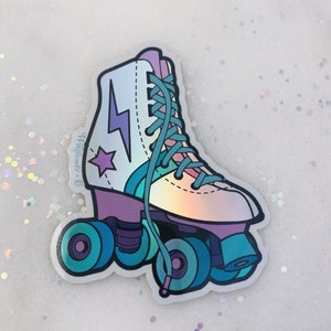 Rollerskate Sticker Roller Skate Roller Derby Roller Disco Holographic ...