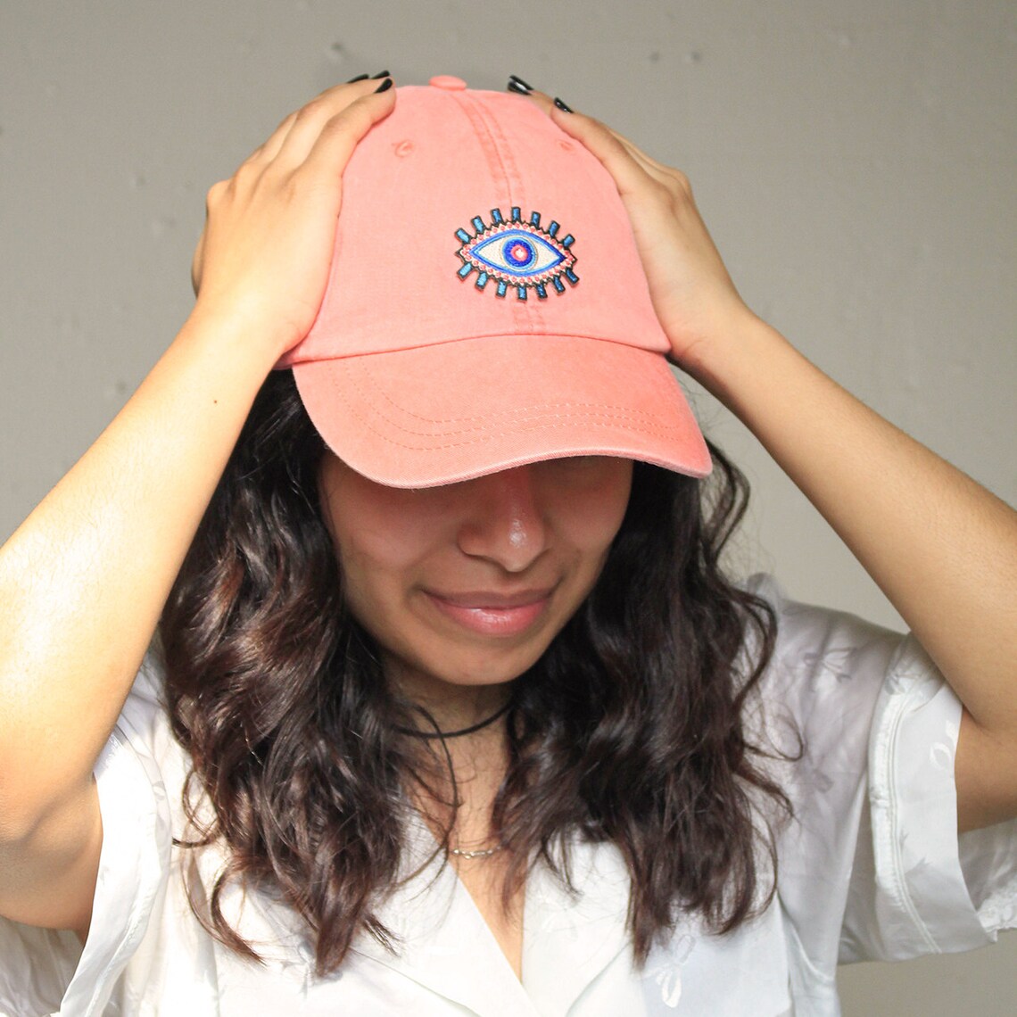 Evil Eye Embroidered Baseball Hat Your Choice of Cap Color - Etsy
