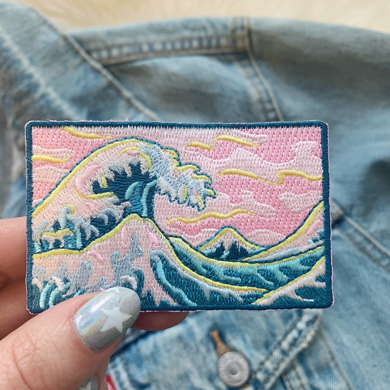 Wave Patch Ocean Iron on Patch Sea Beach Surf Make Waves Great Wave ...