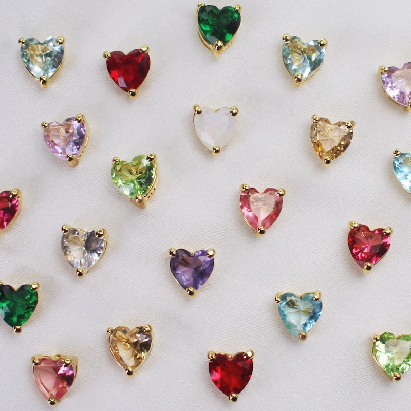 Heart Birthstone - Etsy