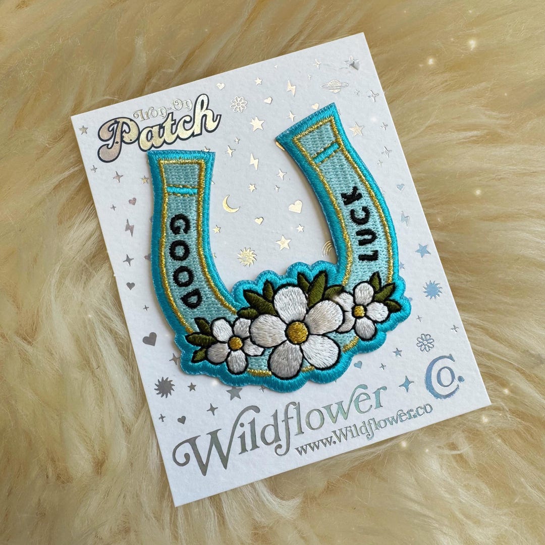 Good Luck Horseshoe Patch - Turquoise - Cute Southwest - Western ...