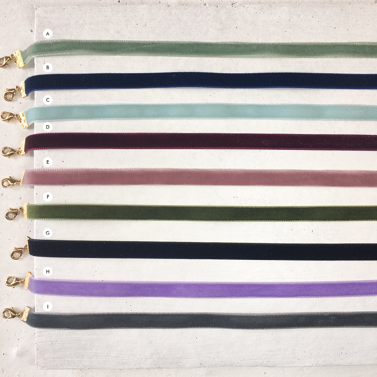 Velvet Charm Choker Necklace Design Your Own Choice of | Etsy