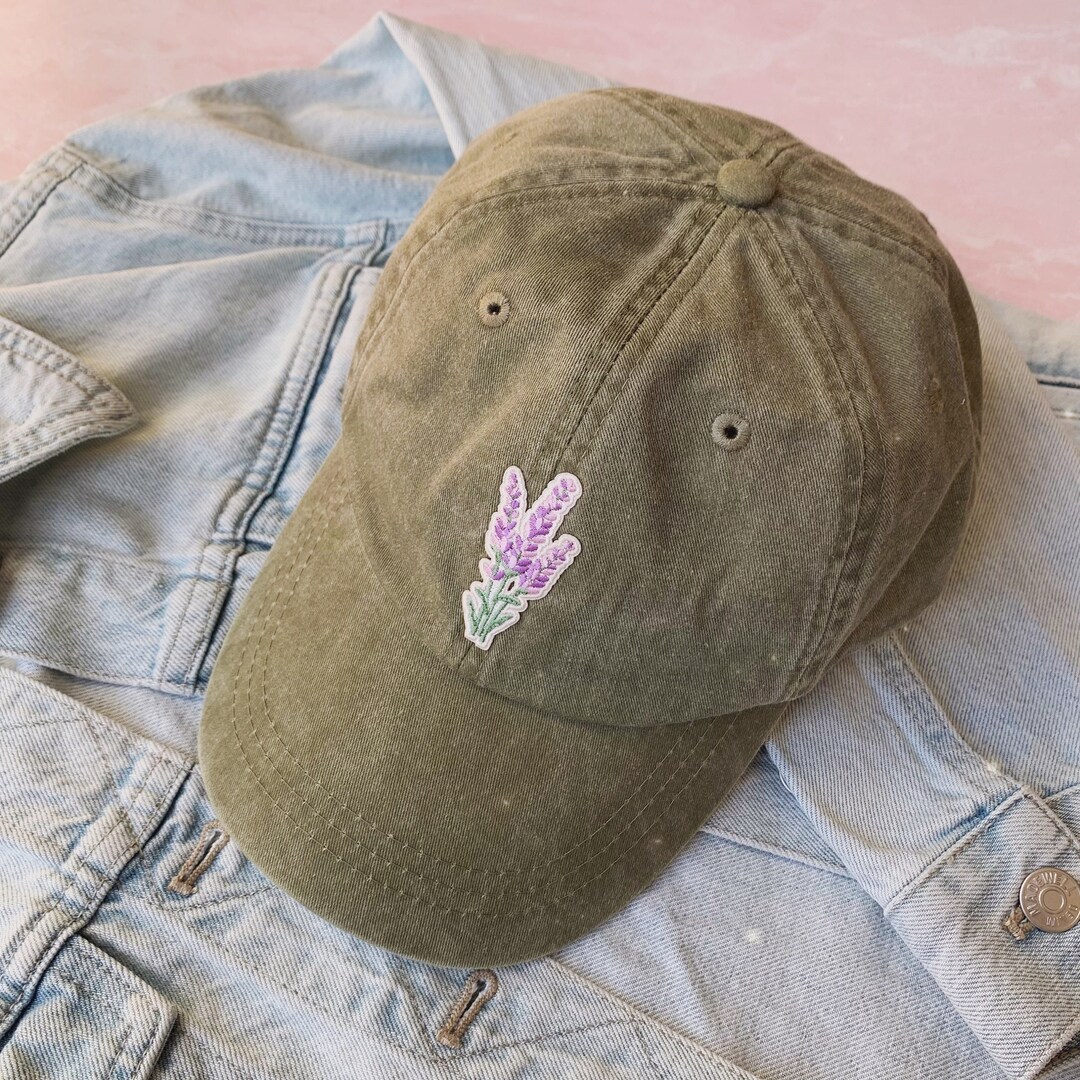 Lavender Baseball Hat - Choice of Hat Color - Flower - Floral ...