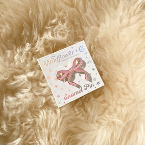 Bow Enamel Pin - Pink Red Blue Lilac White Ballet Pink - Coquette ...