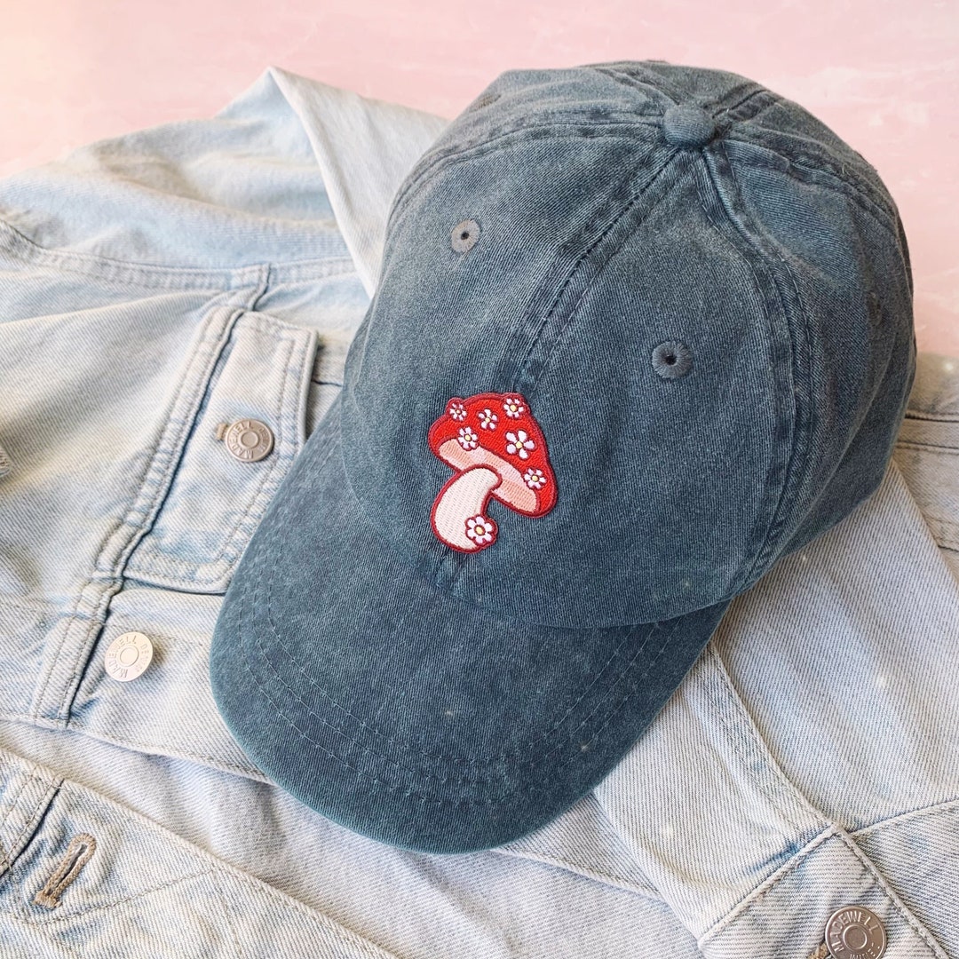 Mushroom Baseball Hat Choice of Hat Color Shrooms, Toadstool, Lazy ...