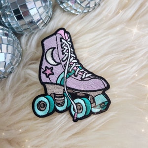 Roller Skate Patch - Rollerskate Roller Derby Roller Disco - Iron on ...
