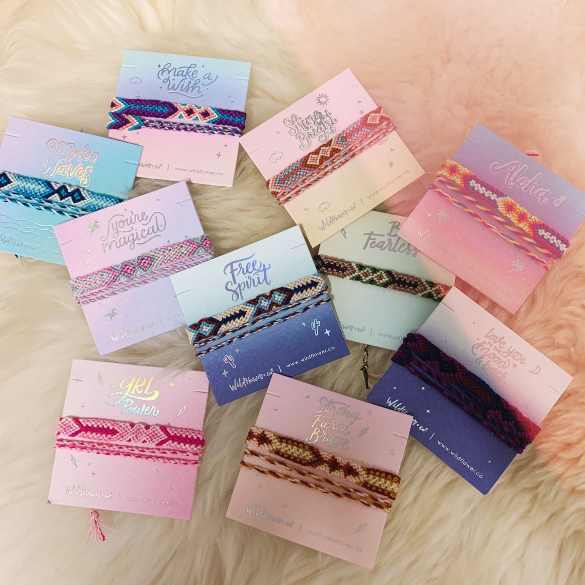 Friendship Bracelet Choice of Color Blue Pink - Etsy