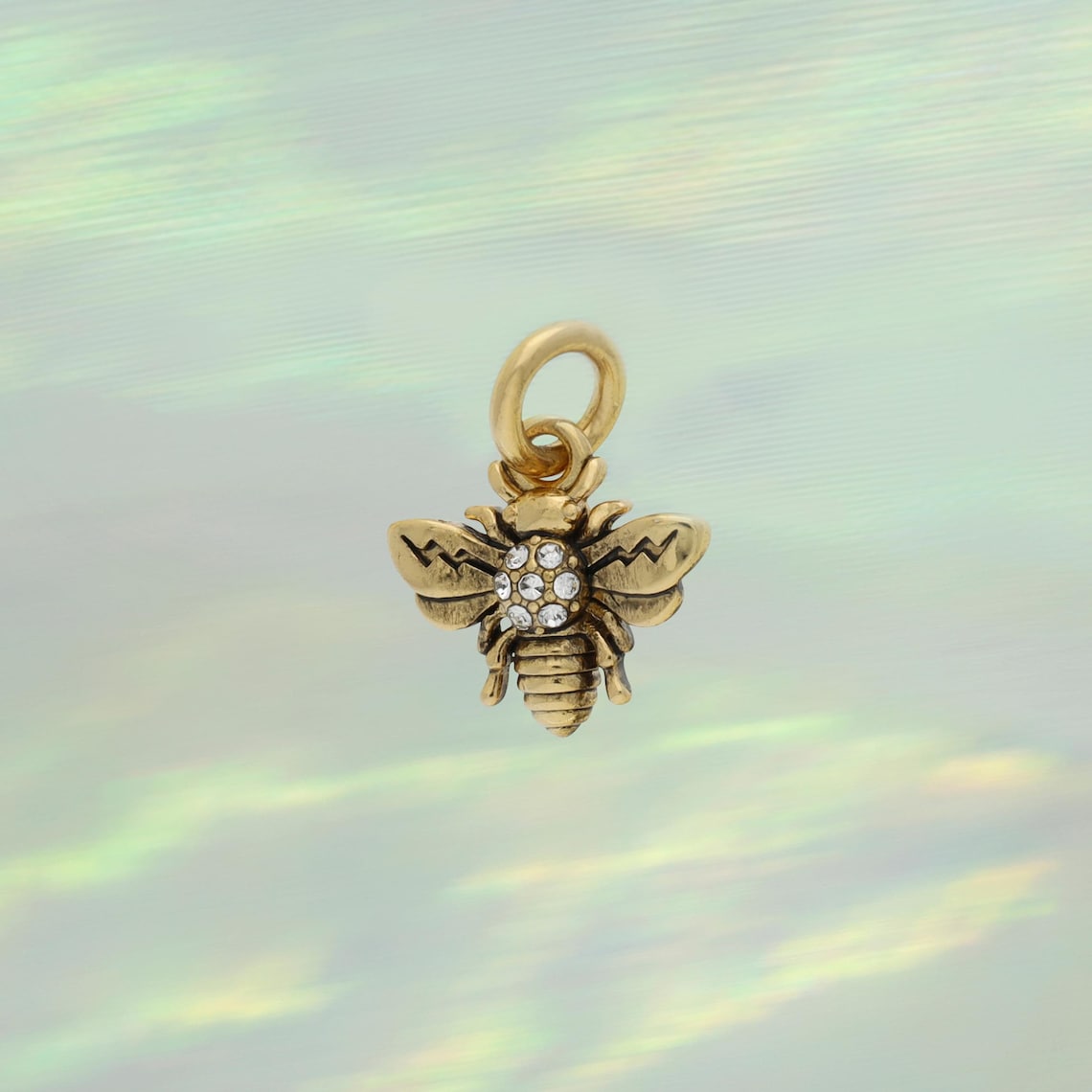 Bee Charm - Pendant, Tiny, Gold Bumble Bee - Wildflower + Co. - Etsy