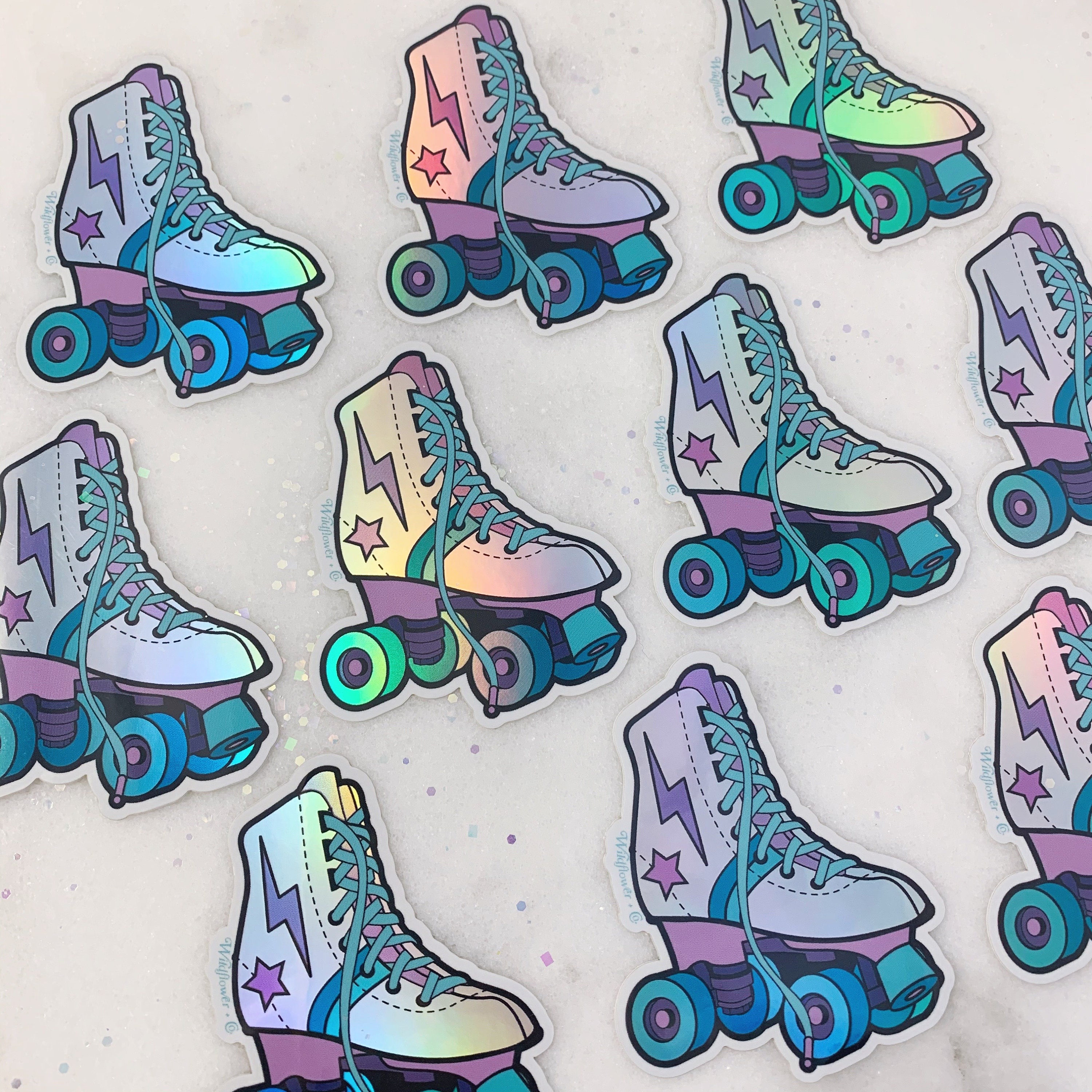 Rollerskate Sticker Roller Skate Roller Derby Roller Disco | Etsy