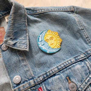 Sun & Moon Patch - Iron on Patch - Embroidered Patches for Jackets - Cosmic - Astrology ...