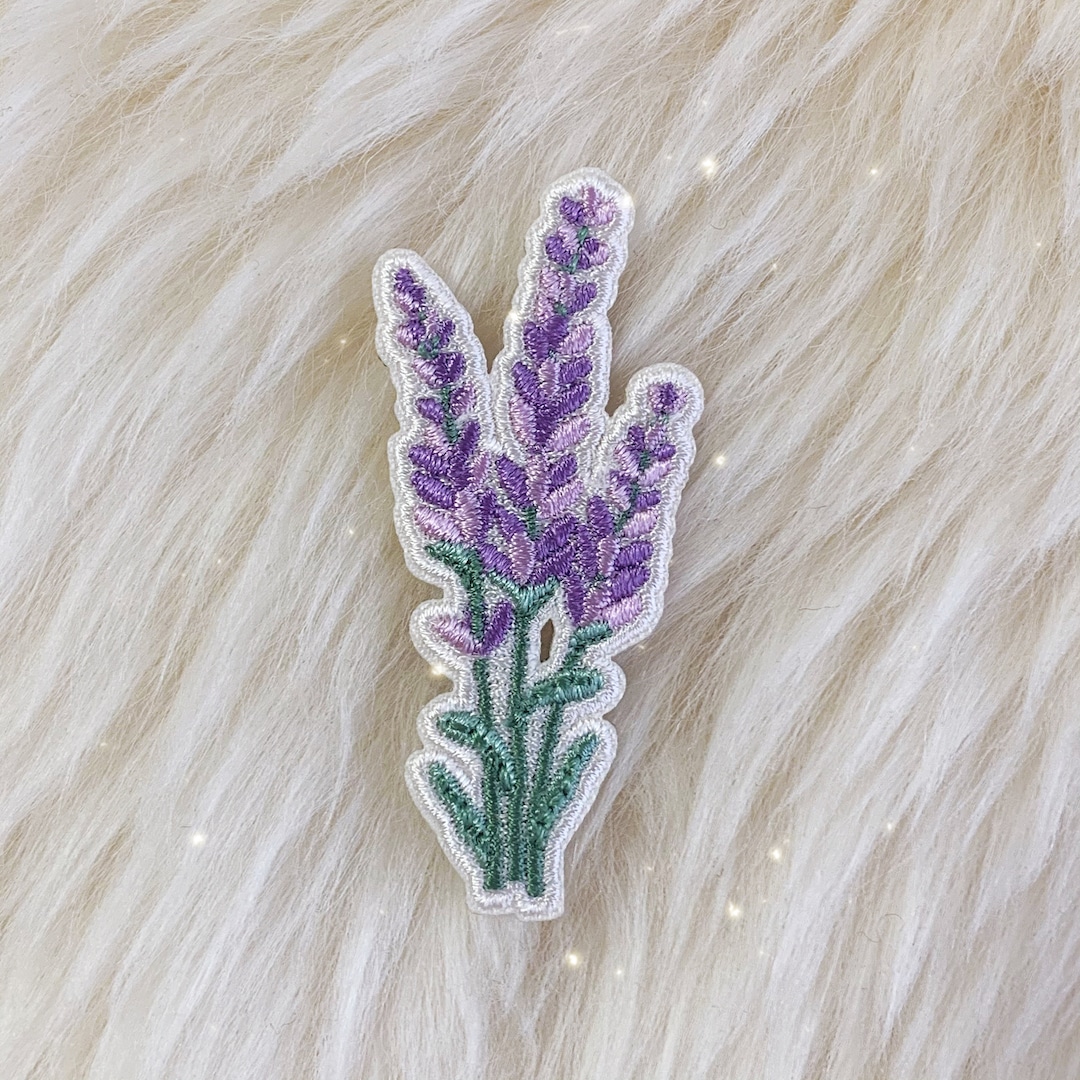 Lavender Flower Patch - Botanical Cottagecore Iron on Patch ...