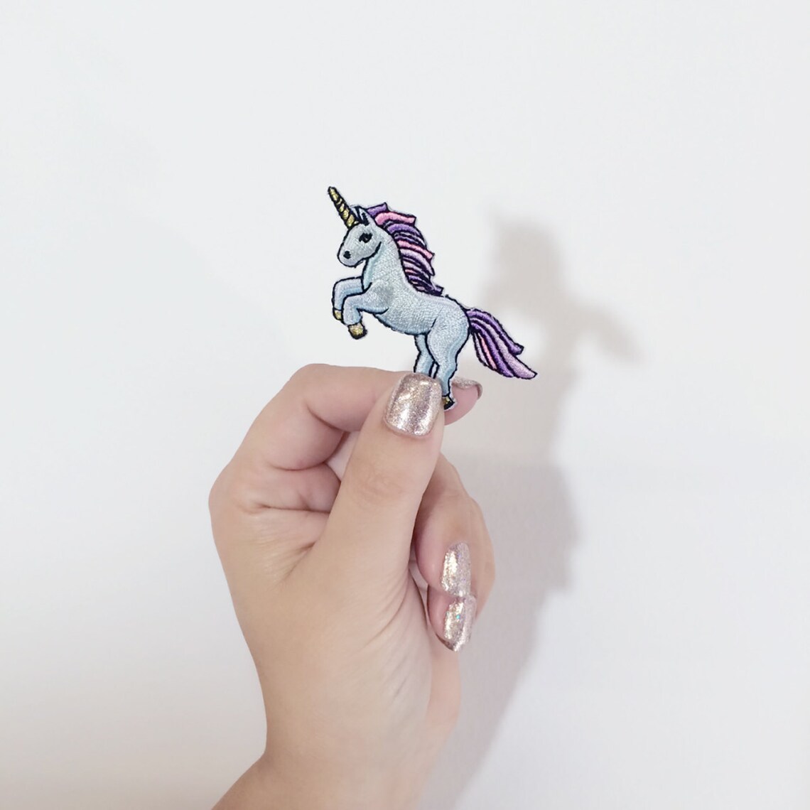 Unicorn Patch Iron On Embroidered Applique Pastel Etsy