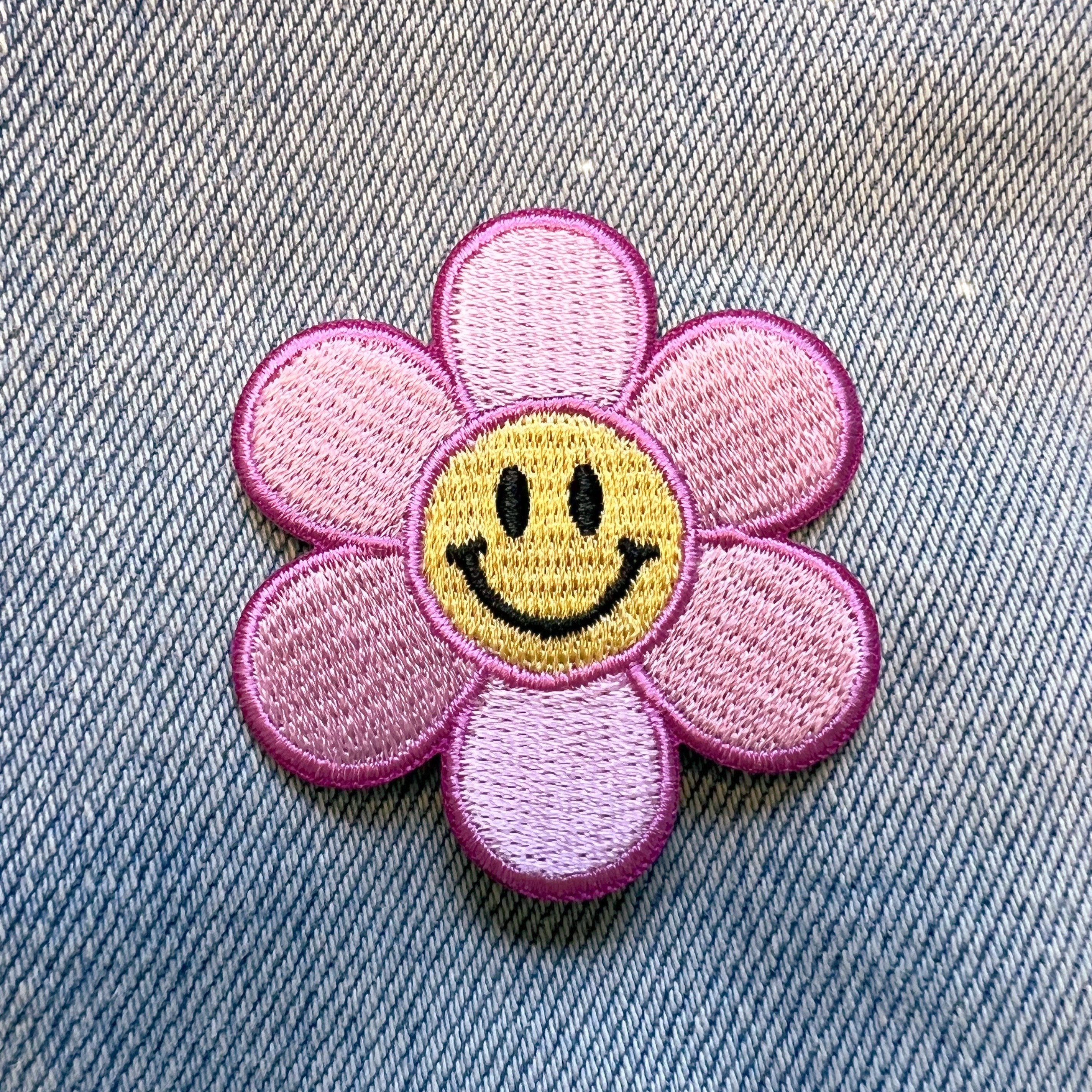 Smiley Daisy Patch Embroidered Patches for Jackets - Etsy